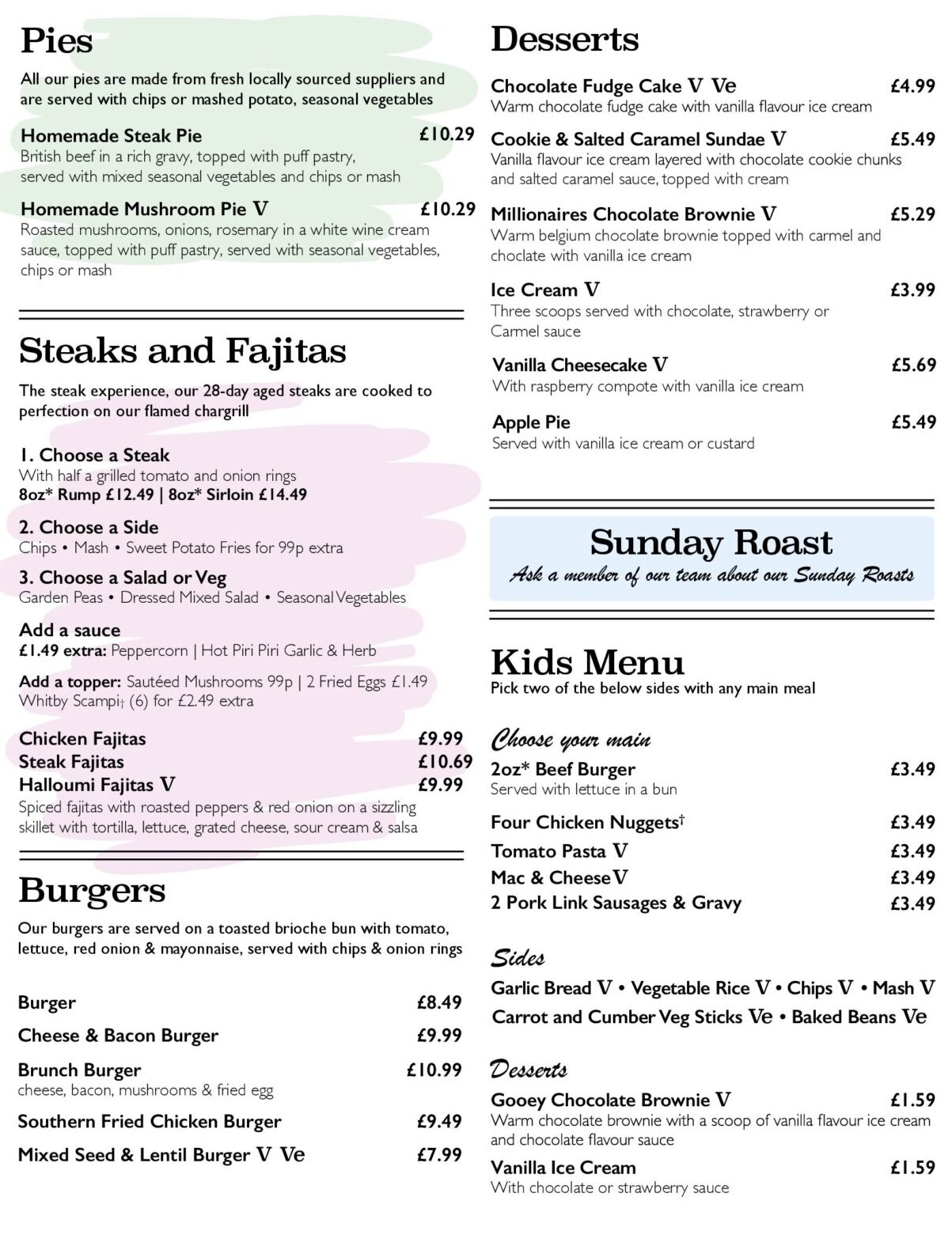 Our Food - Livingston Inn