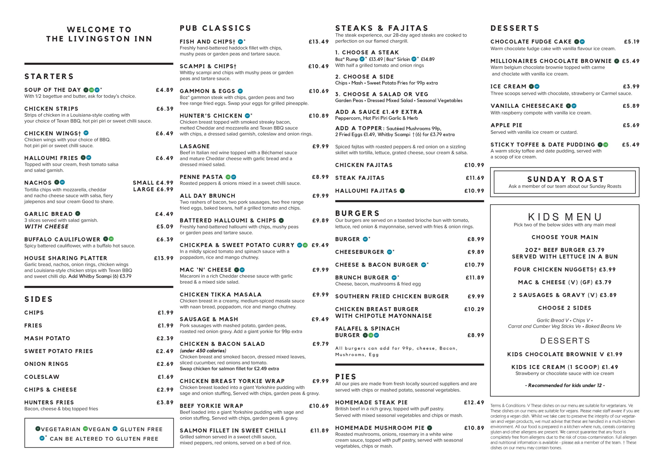 Our Food - Livingston Inn