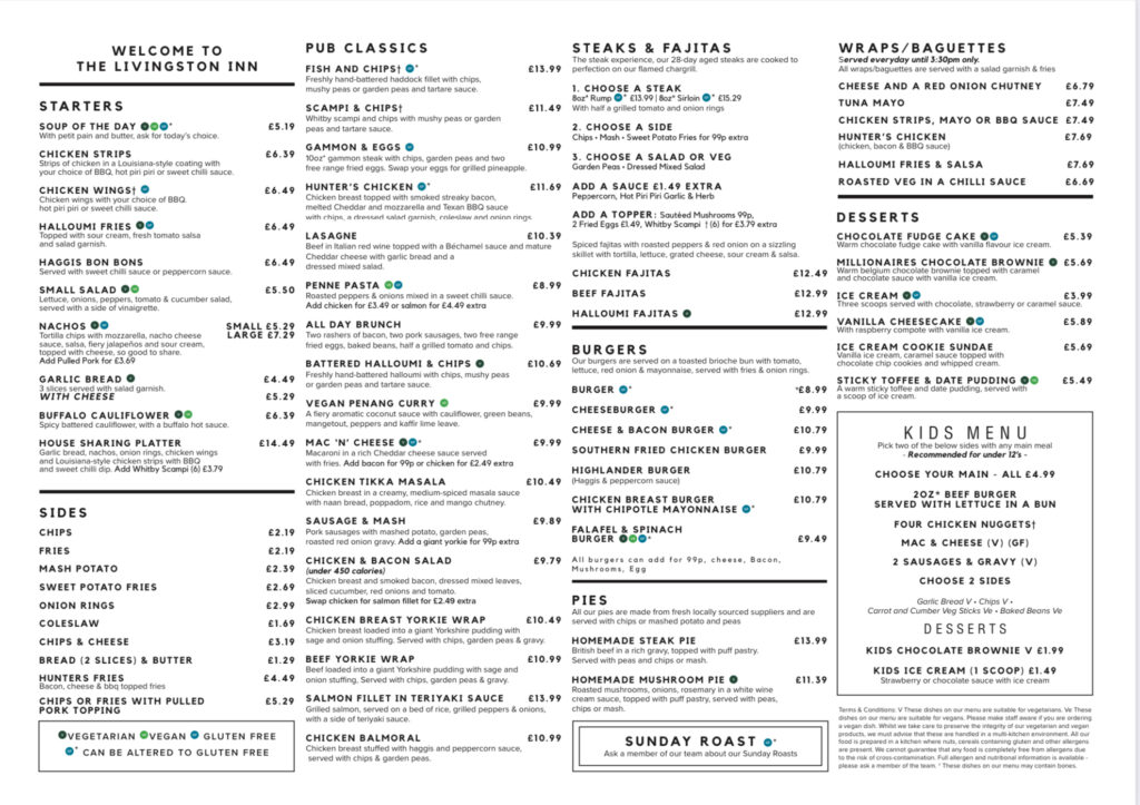 Our Food - Livingston Inn